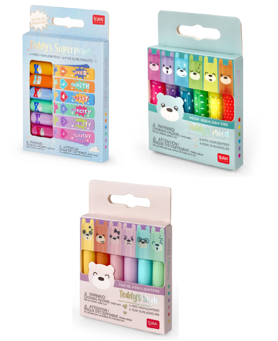 Legami Set Of 6 Mini Highlighters